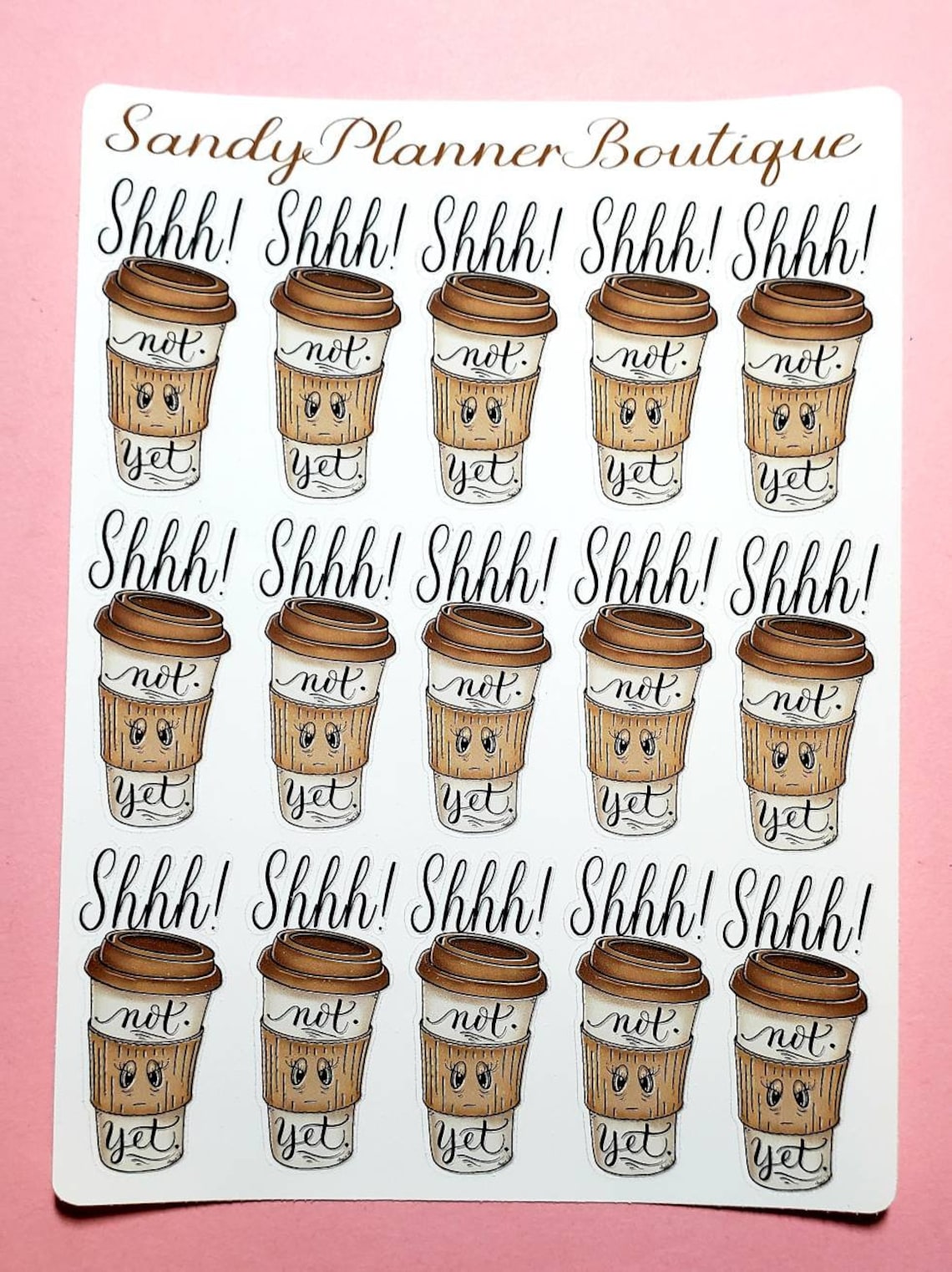Morning Coffee Planner Sticker Coffee Stickers | Etsy