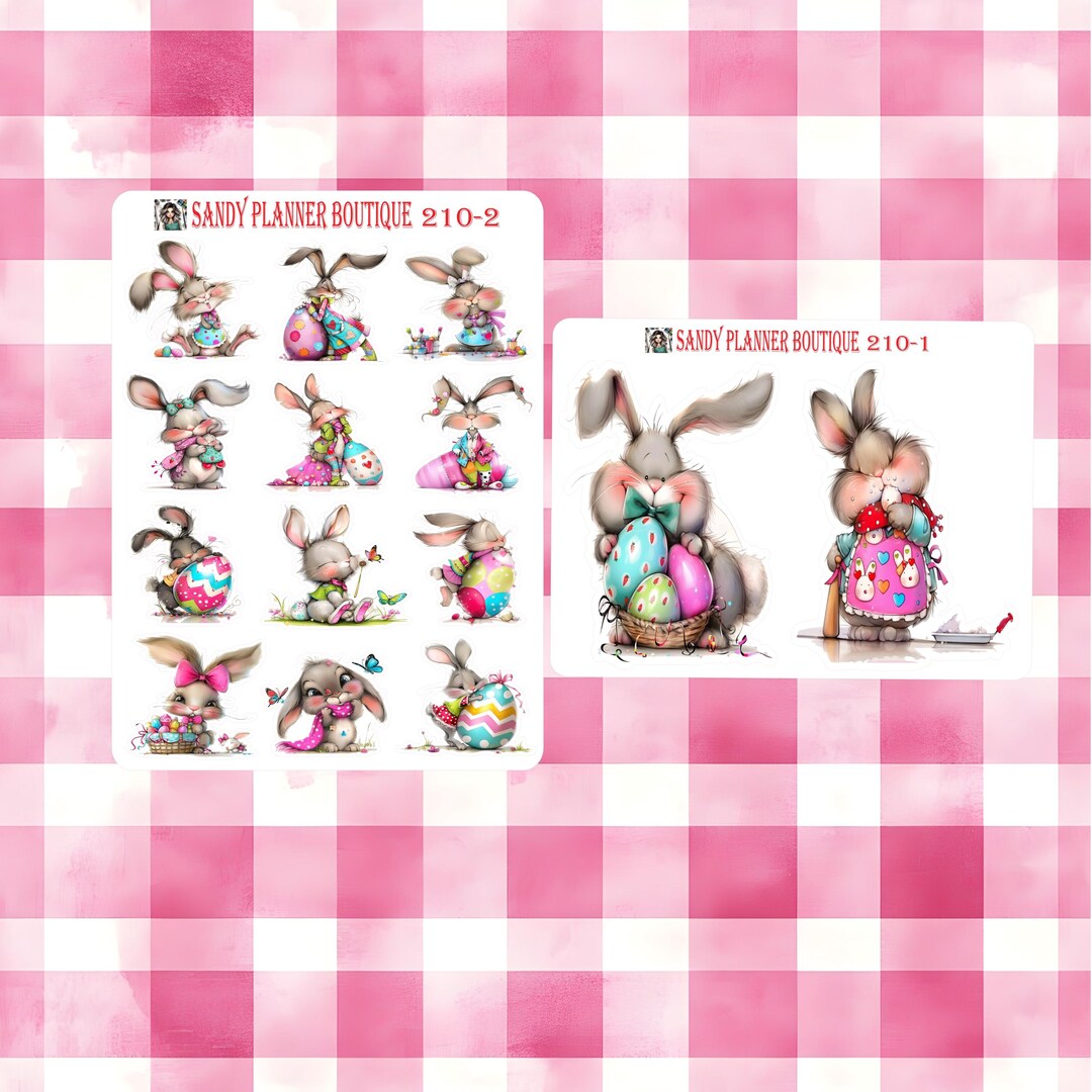 Goofy Easter Bunny Easter Sticker Gnome Sticker Celebration Sticker ...