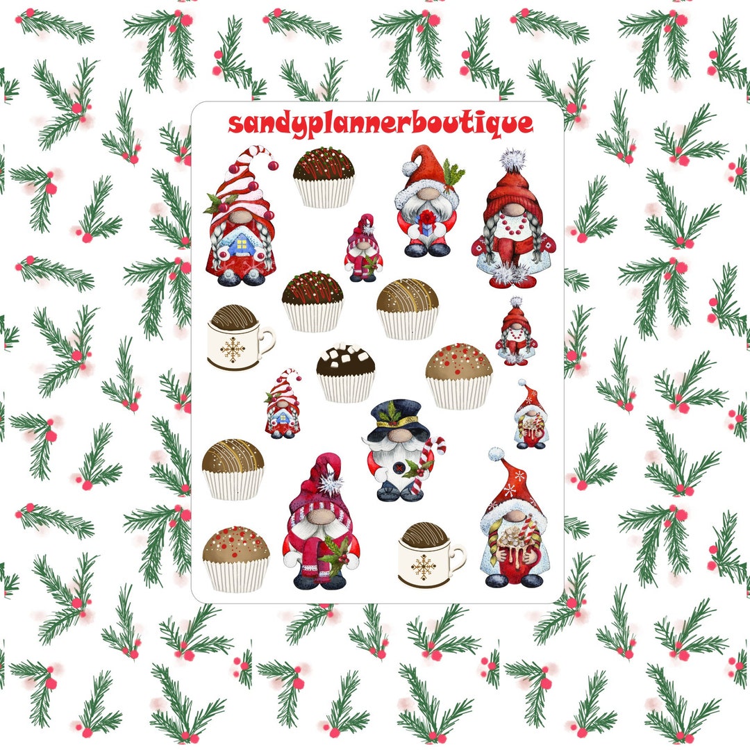Santa Stickers Cocoa Sticker Christmas Sticker Functional Sticker ...