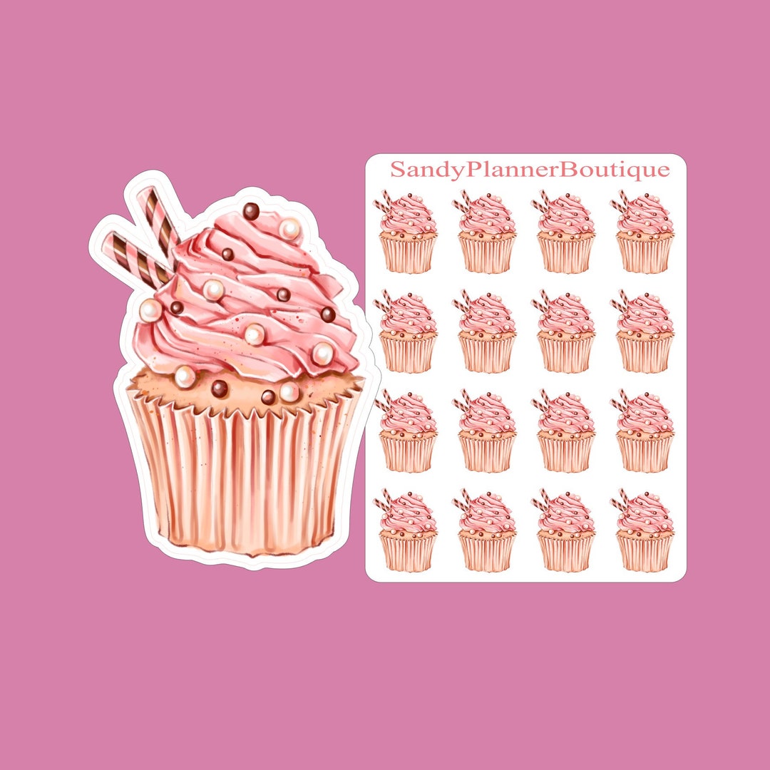 Planner Sticker Pearl Cupcake Sticker Planner Girl Sticker Functional ...