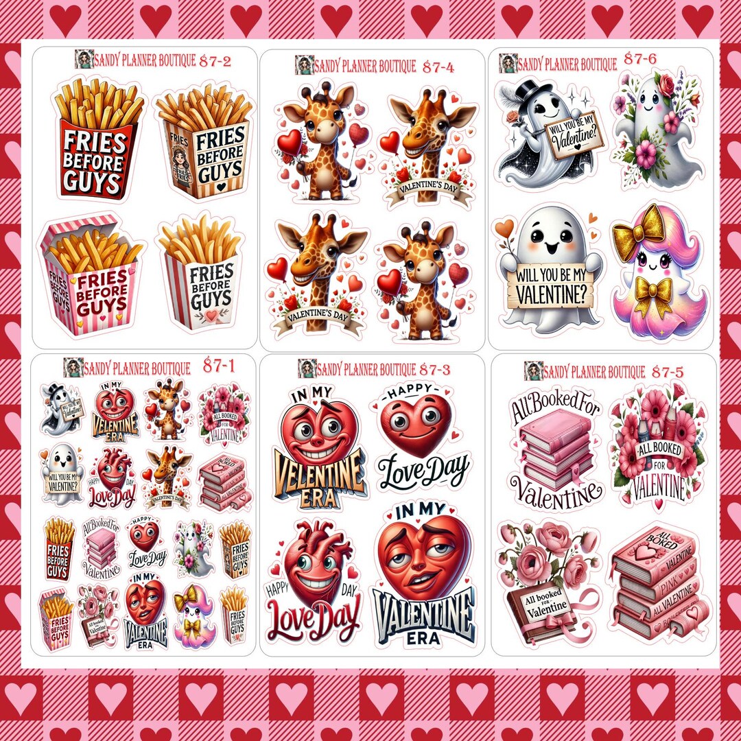 Valentines Sticker Quote Sticker Heart Sticker Ghost Sticker Decorative ...