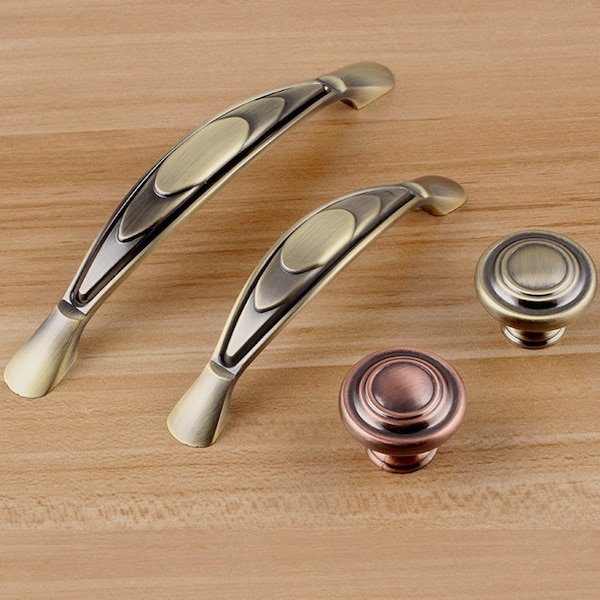 Copper Antique Cabinet Knobs - Etsy