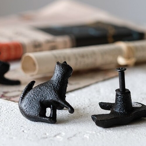 Cat Drawer Pull Knob Cabinet Knob Pulls Dresser Knobs Cast - Etsy