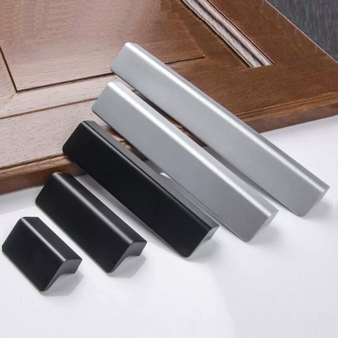 Black Modern Drawer Door Handles Dresser Pulls Knobs Matte Silver ...