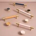 Leather Cabinet Pulls Knobs Brass Dresser Knobs Pulls Drawer Knobs Handles Kitchen Cupboard Knob ...
