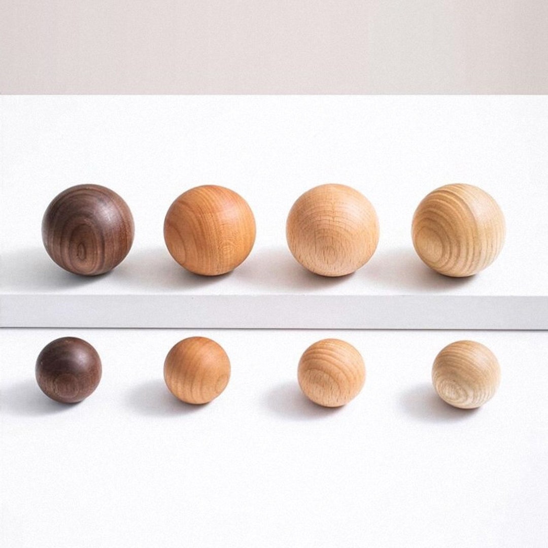 Solid Wood Dresser Knobs Pulls Drawer Handles Knobs Cabinet Kitchen Door Knobs Pulls Simple ...