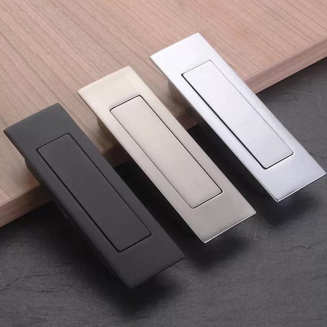 Hidden Handles Bright Chromium Pulls Cabinet Embedded Handles Pulls and ...