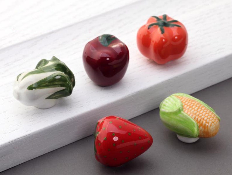 Fruit Vegetable Knob Kitchen Cabinet Knobs Baby Kids Dresser | Etsy