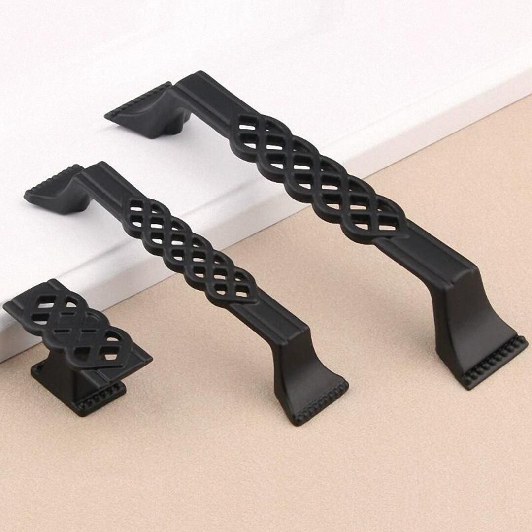 Black Bird Cage Pulls Handles Knob / Cabinet Drawer Pull Knobs Dresser ...