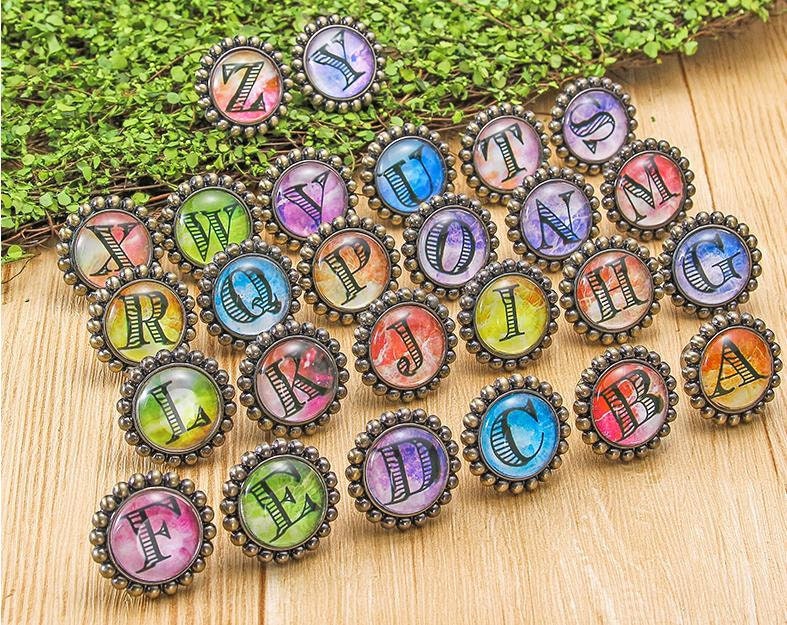 Alphabet Kids Dresser Knobs Drawer Knobs Handles Crystal - Etsy