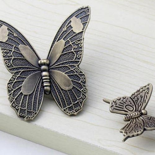 Butterfly Knobs Pulls Dresser Knobs Pulls Drawer Kitchen - Etsy