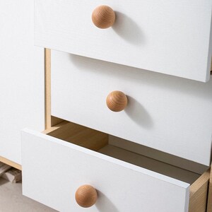 Solid Wood Dresser Knobs Pulls Drawer Handles Knobs Cabinet Kitchen Door Knobs Pulls Simple ...