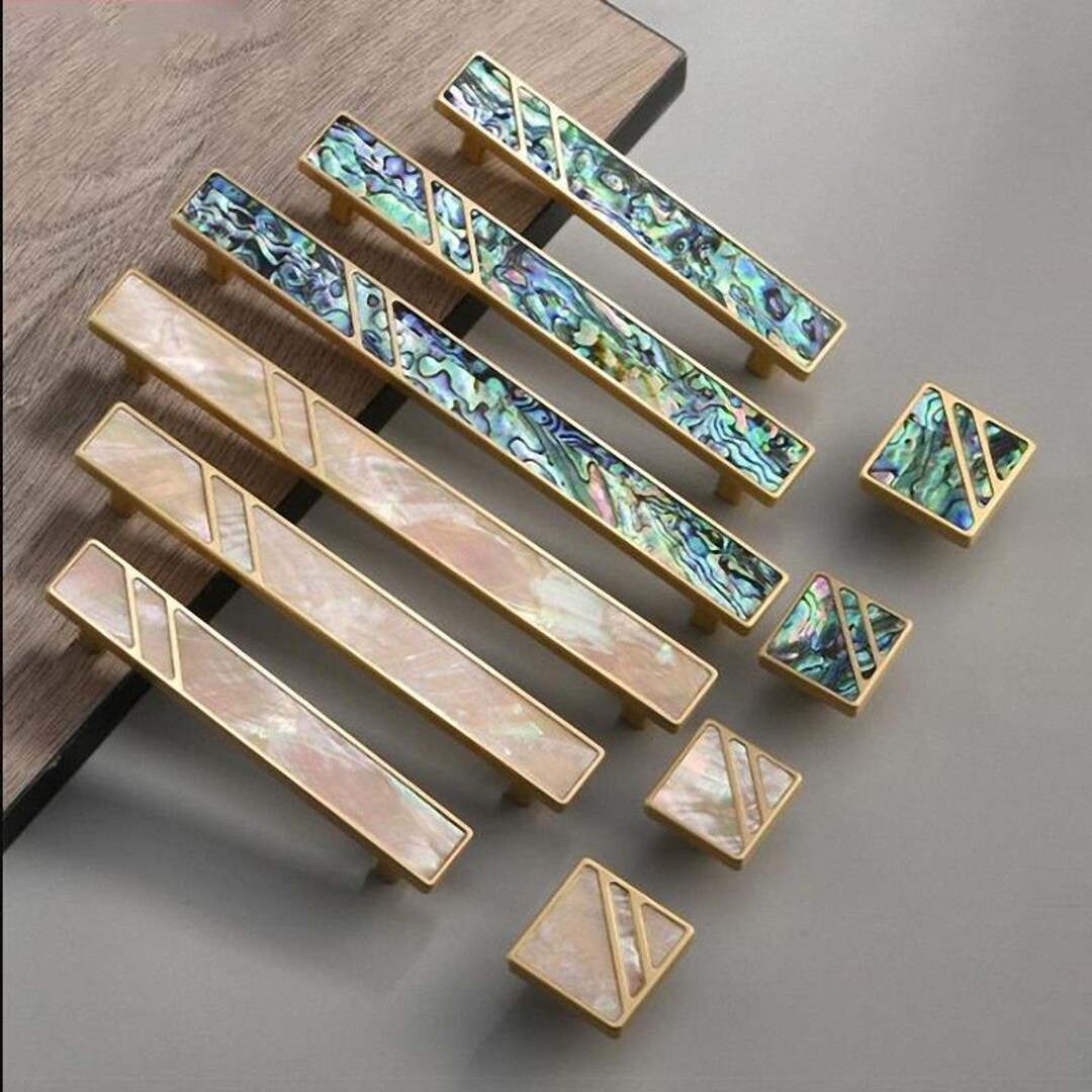 Pearl Shell Handles Knobs Pulls Cabinet Drawer Knob Pull Dresser Modern ...