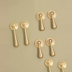Drop Pulls Brass Dresser Knobs Pulls Ring Cabinet Pulls Drawer Knob ...