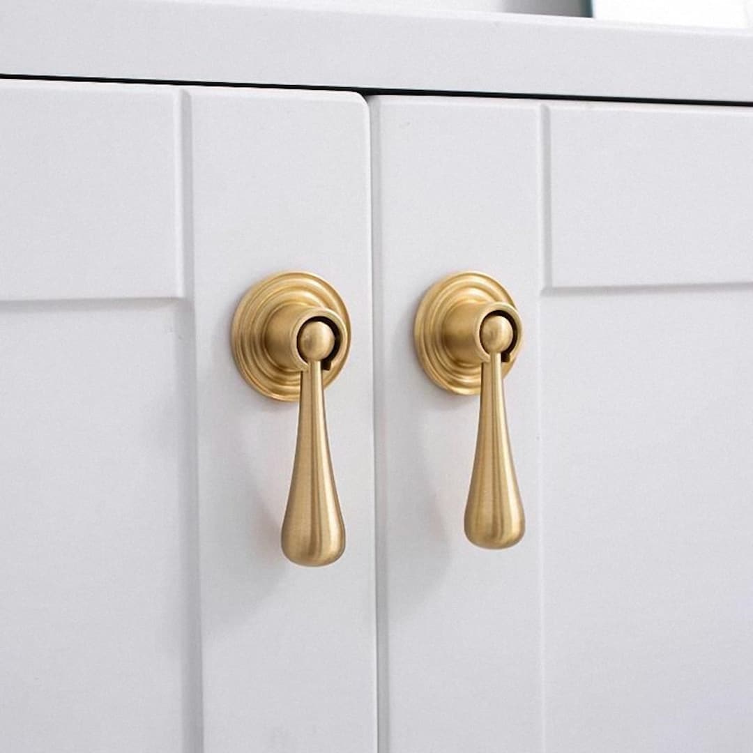 Drop Pulls Brass Dresser Knobs Pulls Ring Cabinet Pulls Drawer Knob ...