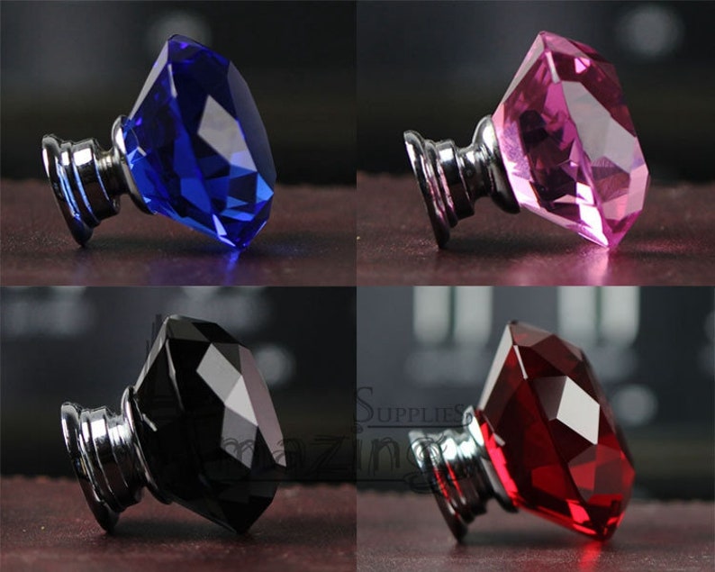 Amber Knobs Glass Crystal Dresser Knobs Drawer Knobs Pulls - Etsy