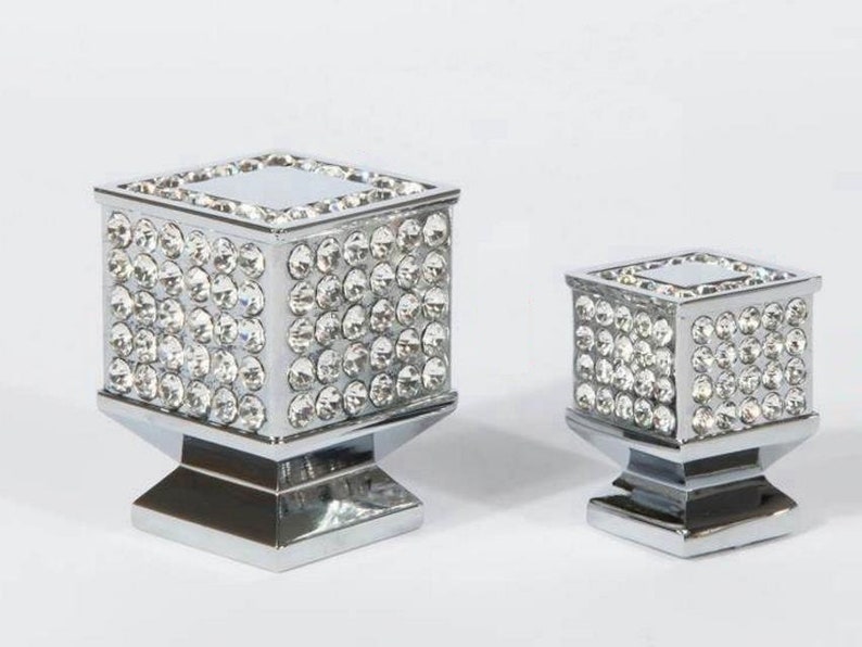 Rhinestone Glass Knobs Crystal Knob Drawer Knobs Dresser Pulls Etsy