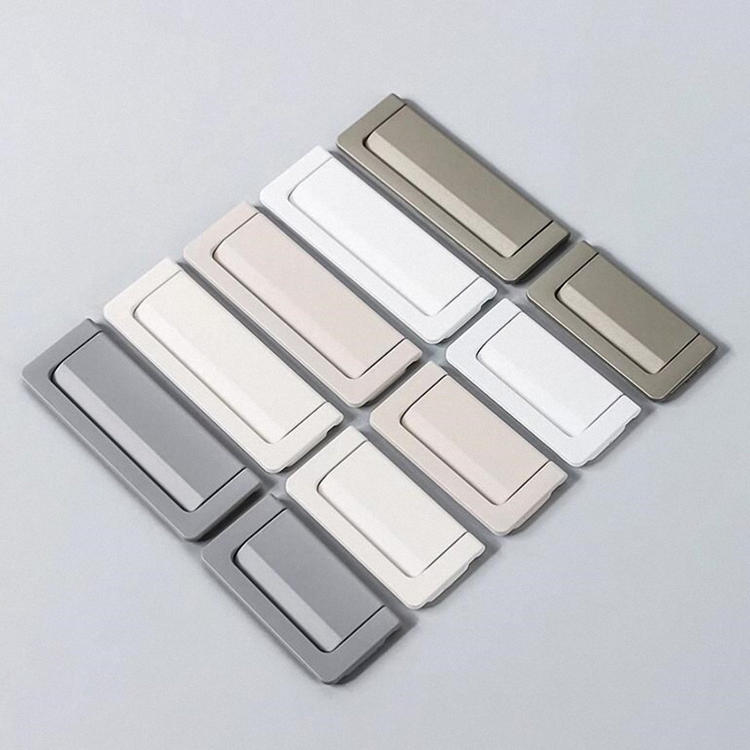 Modern Hidden Pulls Handles Drawer Knob Pulls Dresser Door Handles Flip ...
