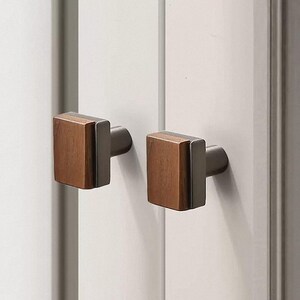 Wood Handles Cabinet Knob Pulls Cupboard Door Handles Knobs Pull Dresser Drawer Knob Handles ...
