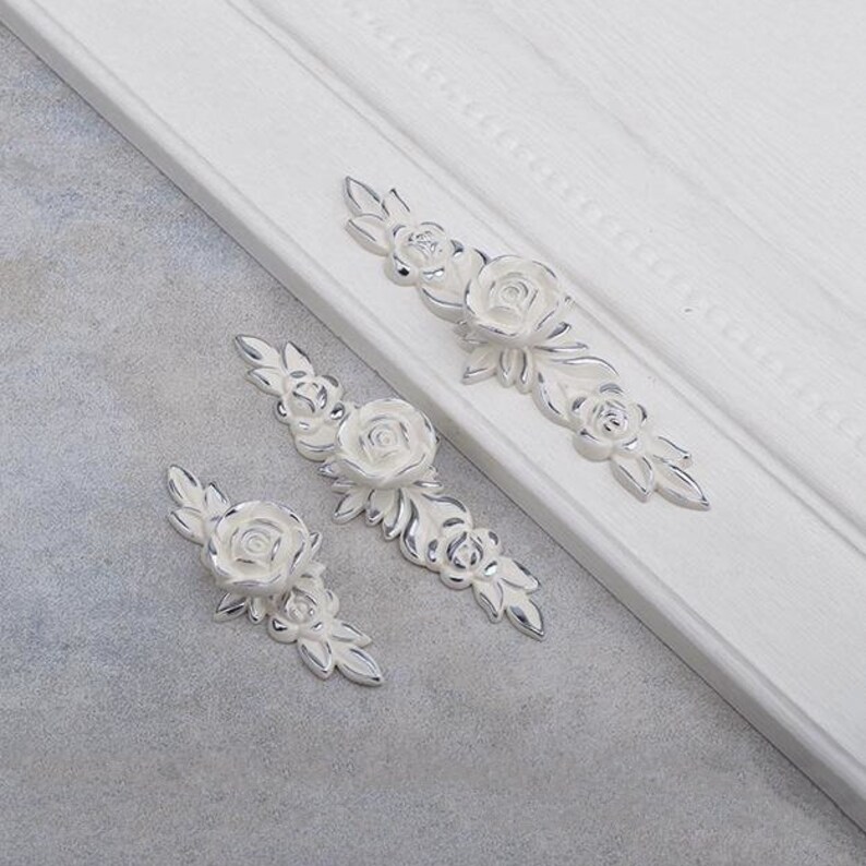 Rose Flower Dresser Knob Dresser Drawer Knobs Pulls Handles | Etsy