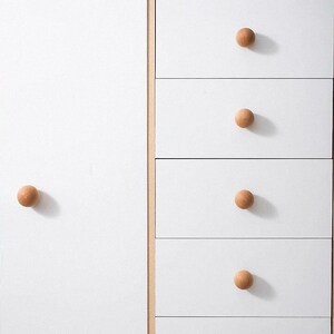Solid Wood Dresser Knobs Pulls Drawer Handles Knobs Cabinet Kitchen Door Knobs Pulls Simple ...