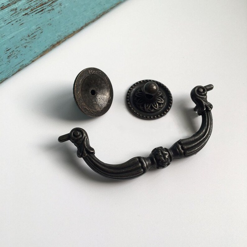 Rustic Drop Bail Drawer Pulls Cabinet Handles Dresser Pull Etsy