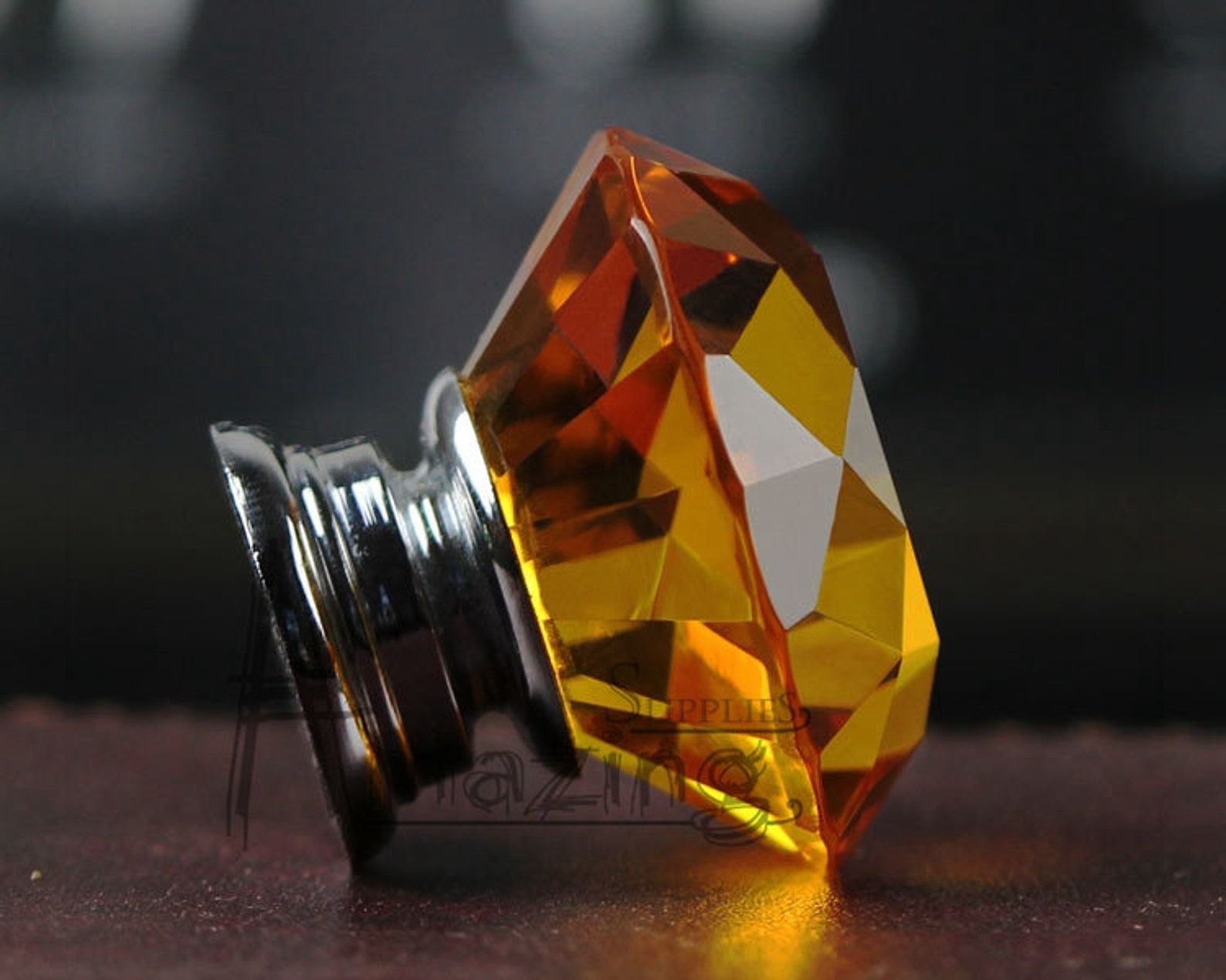 Amber Knobs Glass Crystal Dresser Knobs Drawer Knobs Pulls - Etsy