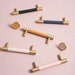 Leather Cabinet Pulls Knobs Brass Dresser Knobs Pulls Drawer Knobs Handles Kitchen Cupboard Knob ...