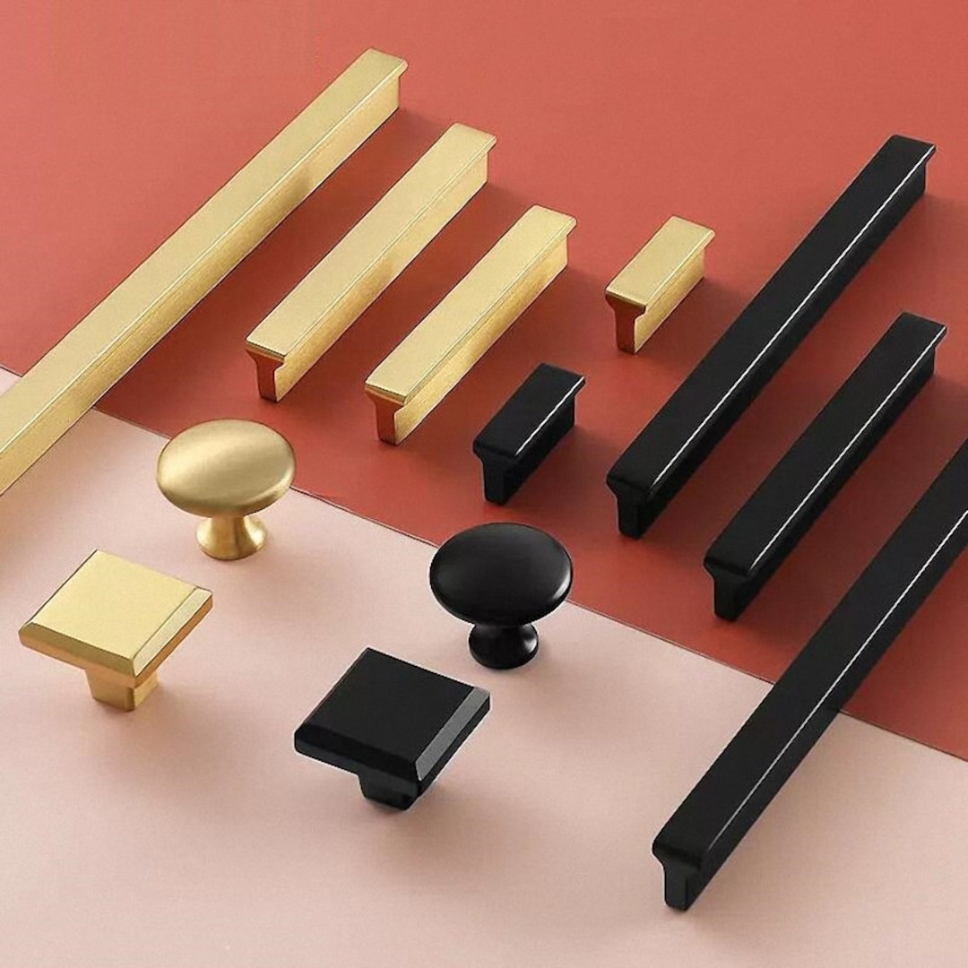 Minimalist Drawer Long Handles Knobs Pulls Modern Dresser Knob Pull ...