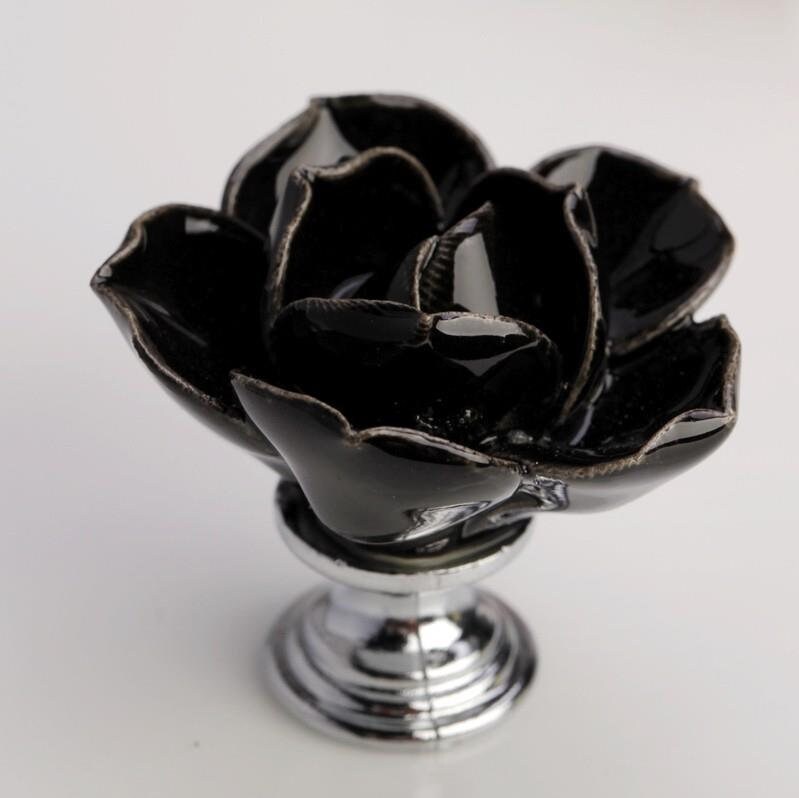 Unique Flower Knobs / Shabby Chic Dresser Knobs / Ceramic | Etsy