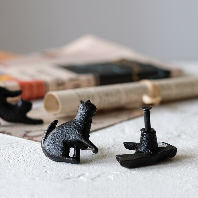 Cat Drawer Pull Knob Cabinet Knob Pulls Dresser Knobs Cast - Etsy UK