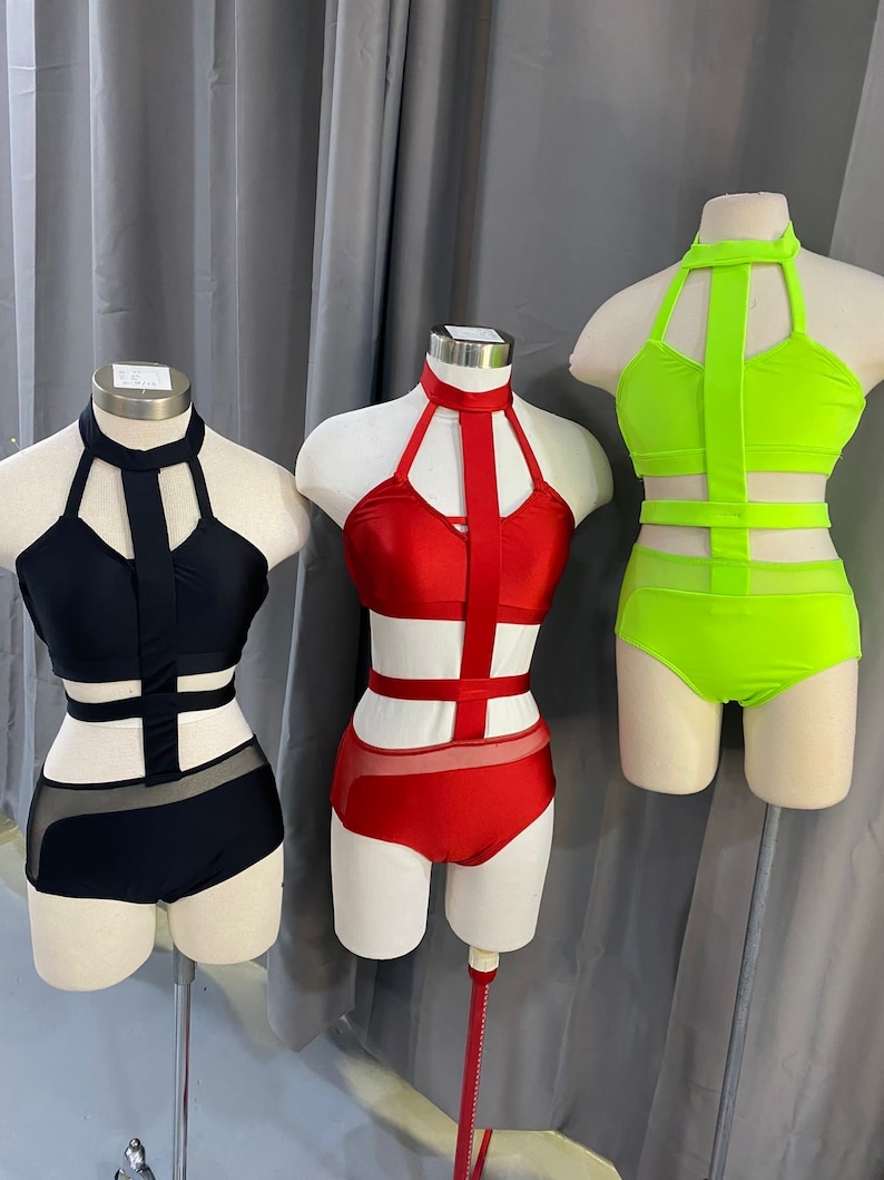 T-set. Two Piece Set With Brief Mesh Insert - Etsy