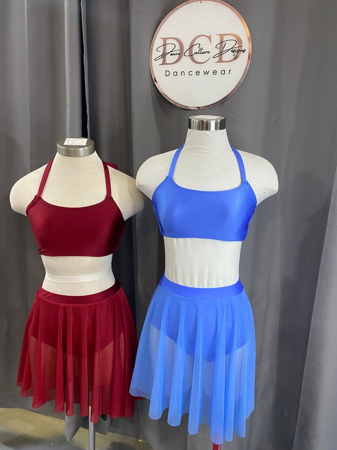 Imprint Set. Dance Top and Asymmetric Mesh Skirt. - Etsy