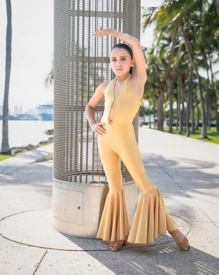 Flare Unitard. Lycra Dance Unitard. Contemporary Dance Costume. Jazz ...