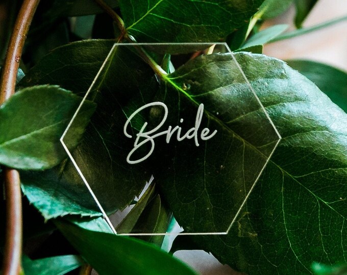 Acrylic Place Settings, Name Settings, Place Names, Hexagon Place ...