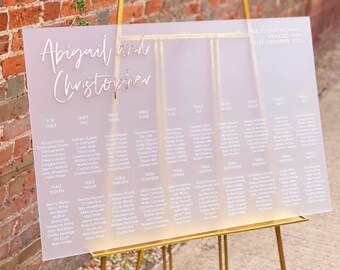 Wedding Place Cards, Engraved Clear Acrylic Personalised Name Setting ...