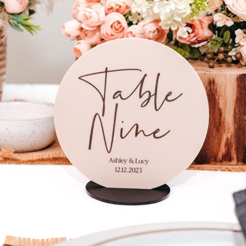 Circle Table Numbers - Etsy