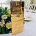 Gold Engraved Mirror Acrylic Menu Wedding Menus DL Standing - Etsy