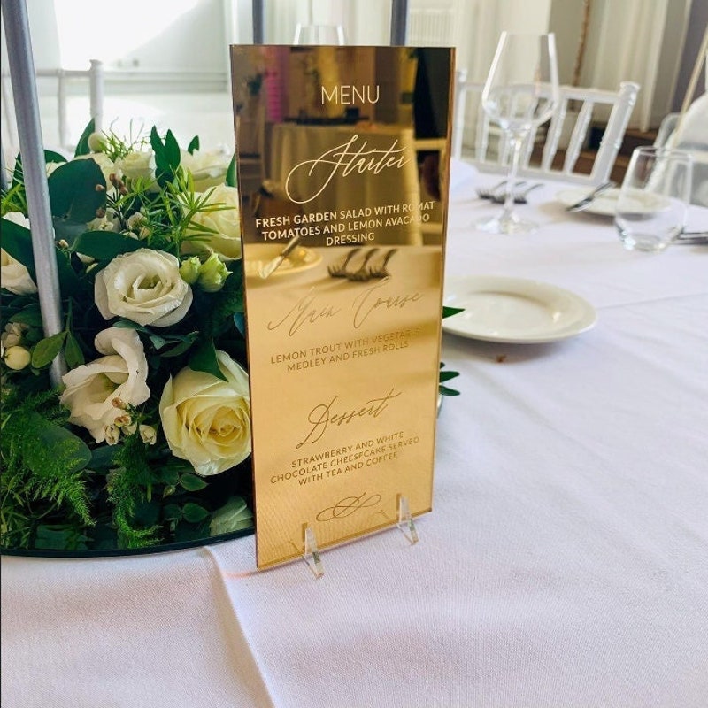 Acrylic Menus - Etsy