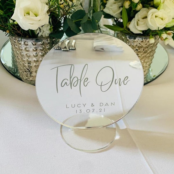 Circle Table Numbers - Etsy