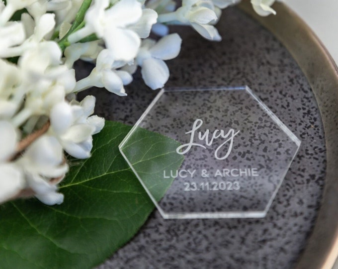 Acrylic Place Settings, Name Settings, Place Names, Hexagon Place ...