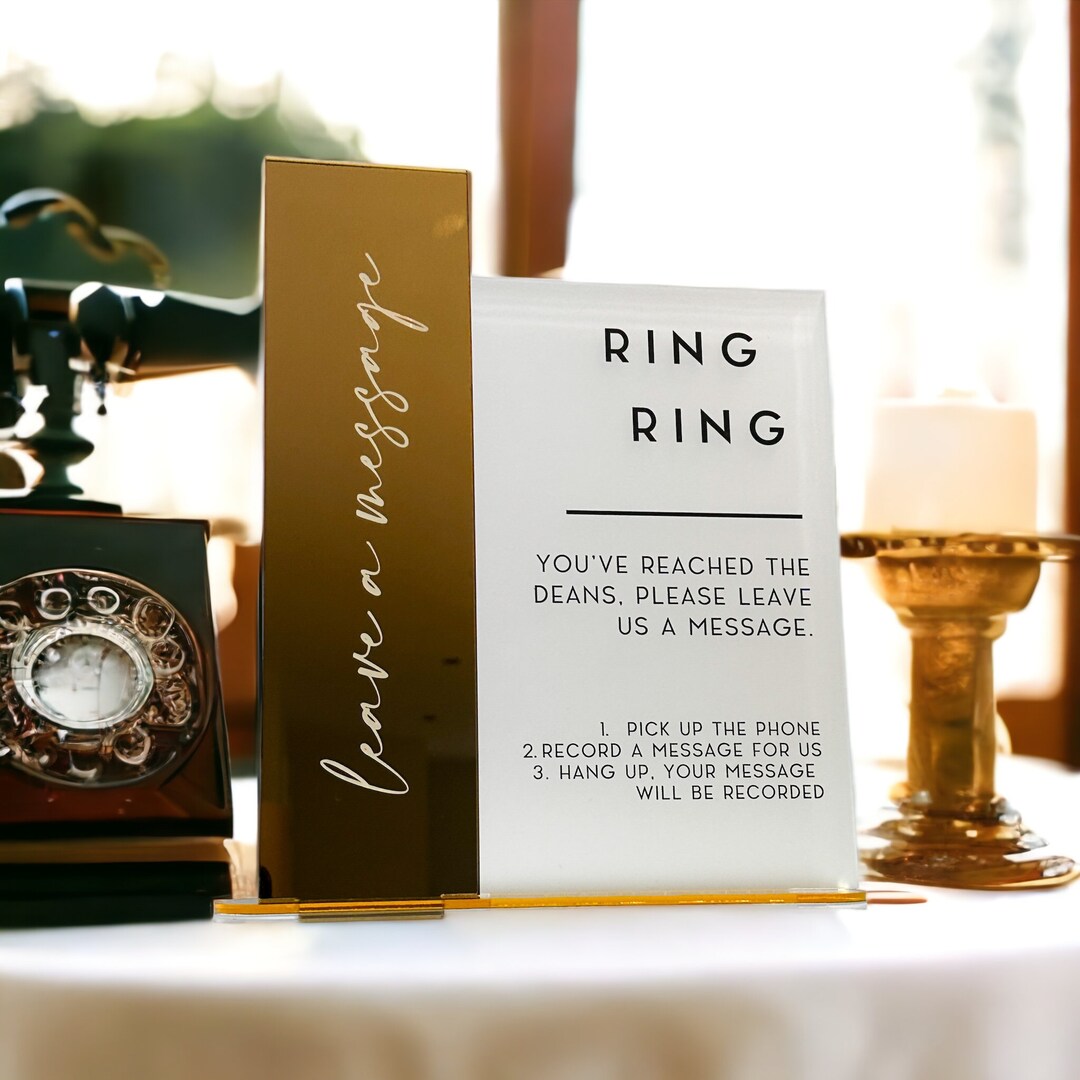 Audio Guestbook Wedding Sign, Audio Booth Sign, Leave A Message Phone ...