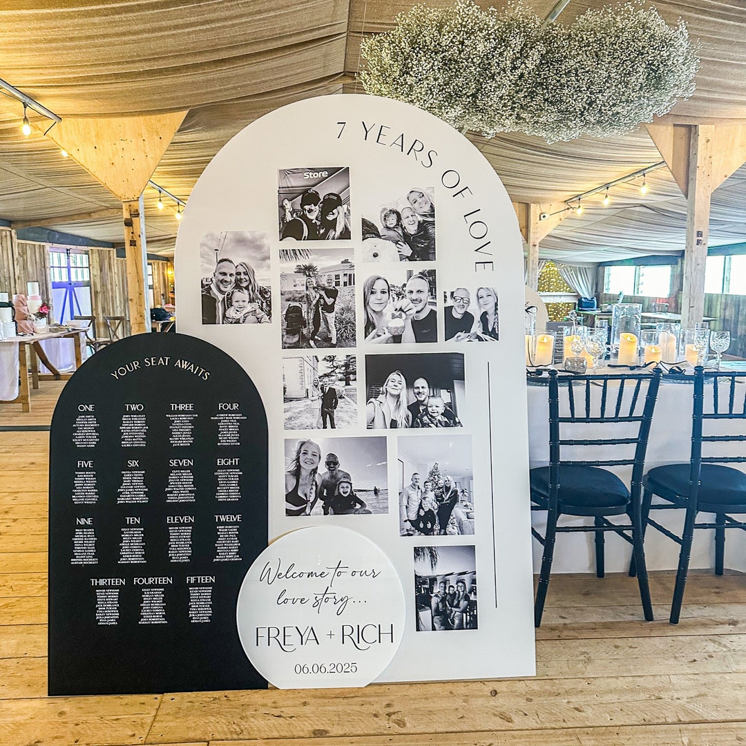 Wedding Photo Installation: Large Monochrome Signs - Table Plan ...