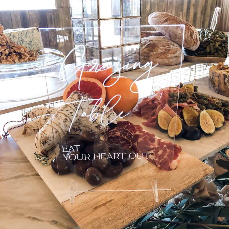 Acrylic Grazing Table Sign A5 A4 A3 Sign Perspex Menu | Etsy