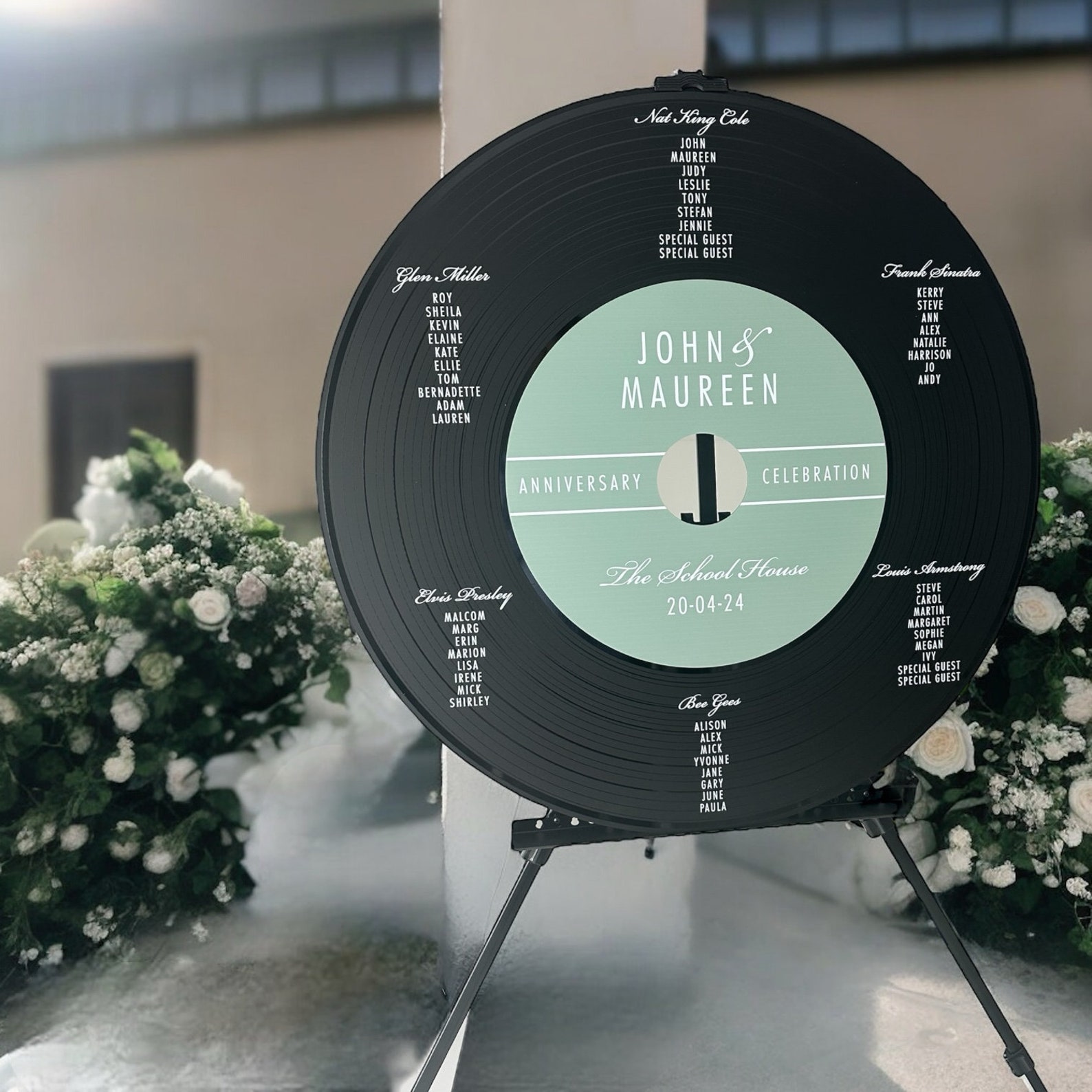 Vinyl Record Wedding Table Plan, Music Themed Wedding Décor, Retro ...
