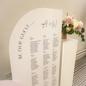 Extra Large Wedding Welcome Sign & Table Plan Sail Duo, Personalised ...