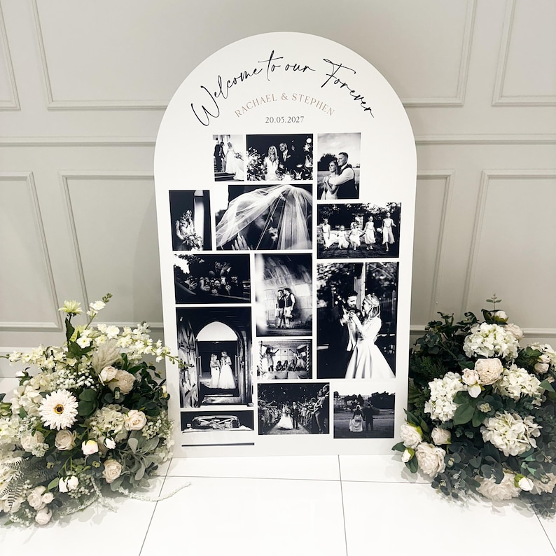 Wedding Photo Sign: Large Keepsake Collage - Personalised Memories - Etsy