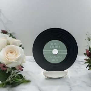 Vinyl Record Wedding Table Numbers, Music Themed Wedding Décor, Retro ...
