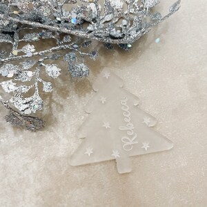 Christmas Tree Wedding Place Cards, Personalised Festive Place Names ...