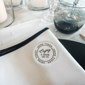 Wedding Favours, Free Drink Tokens for Guests, Drinks Token, Bespoke ...